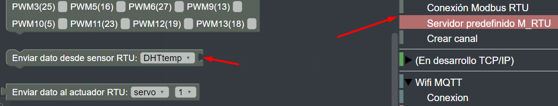 Sensores y actuadores con librería en Modbus RTU en modo Easy Client ...